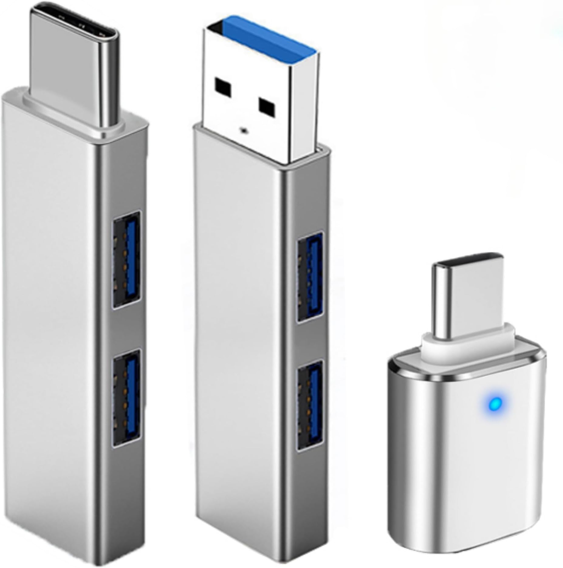 Amazon.com: 3pcs USB Adapter Kit - USB 3.0 Hub, Type C to USB Adapter ...