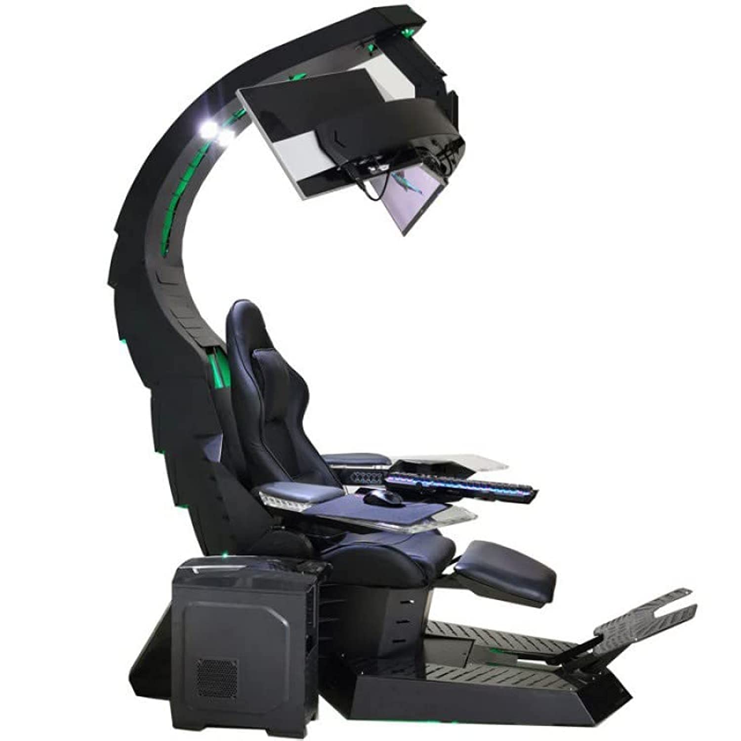 Video Gaming Chair Cockpit Super Deluxe Racing Gaming Chair Executive ...