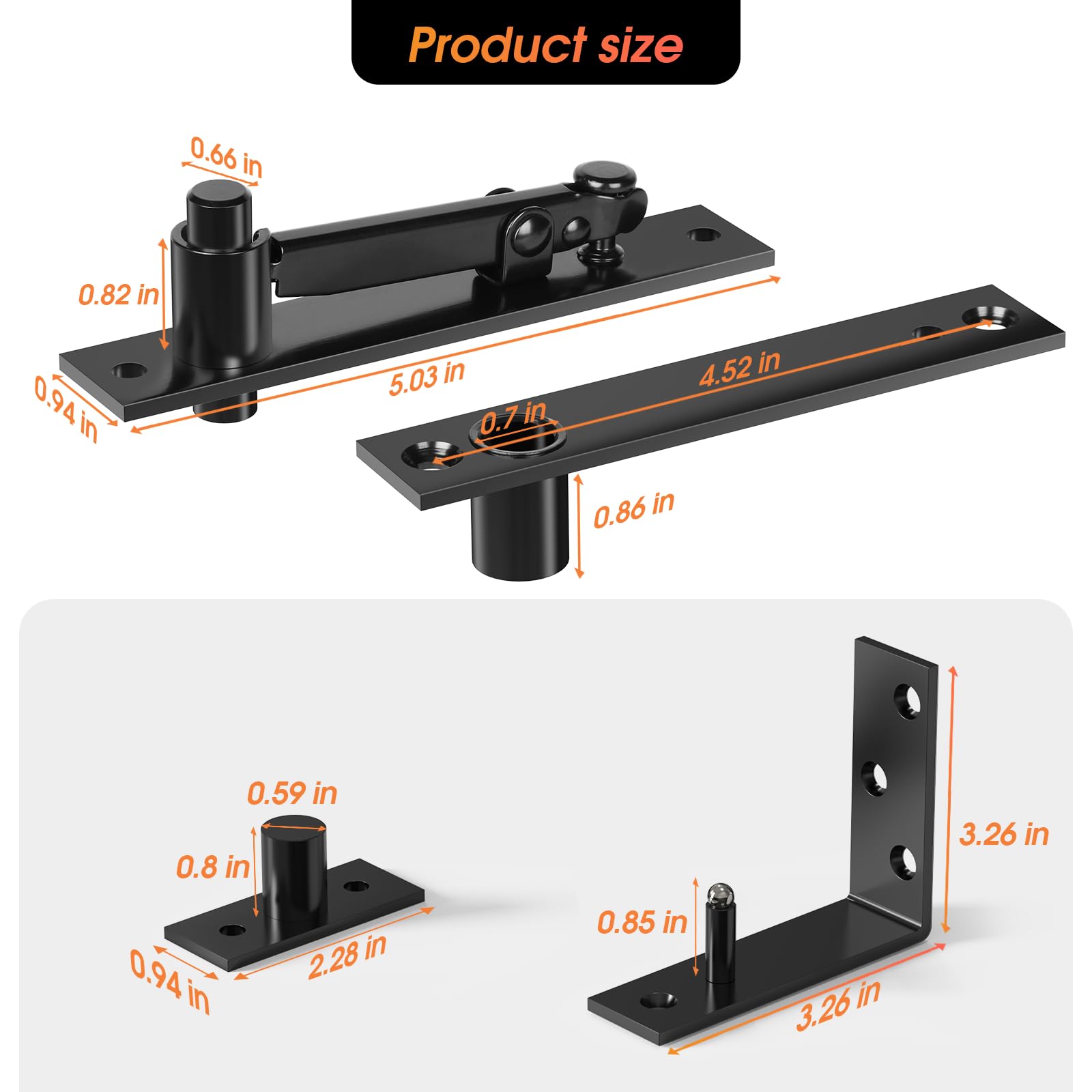 Snapklik.com : Aglehome Pivot Hinge, Heavy Duty Pivot Door Hardware For ...