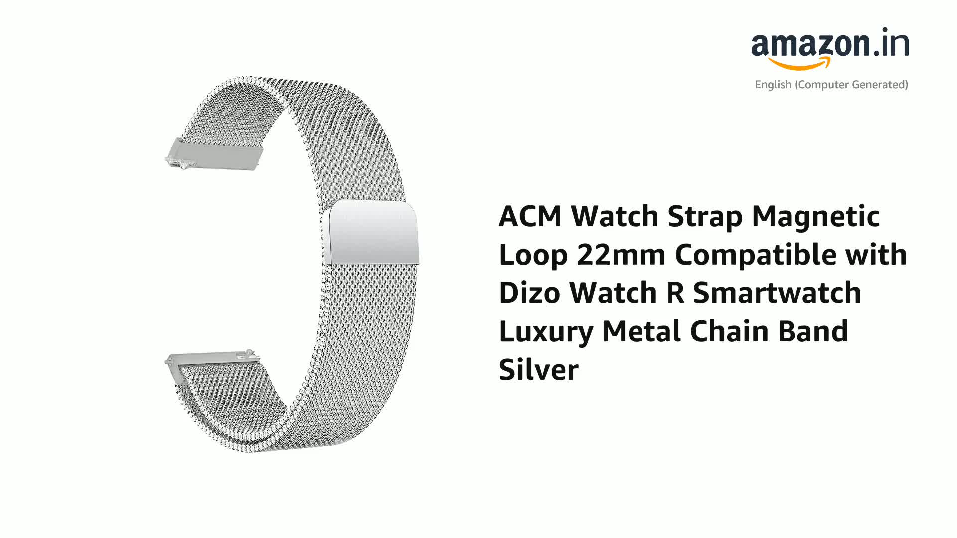 Watch ACM Watch Strap Magnetic Loop 22mm Compatible with Dizo Watch R ...