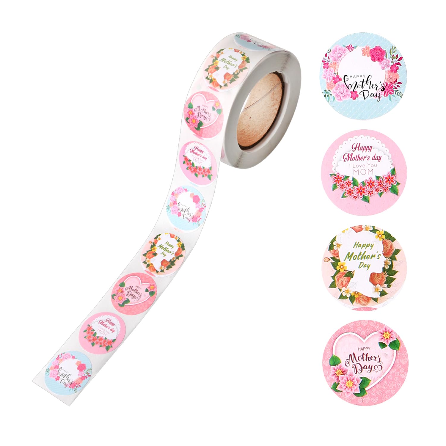 Rumyve 500pcs Mother's Day Stickers,Multiple Styles of Pink Stickers ...