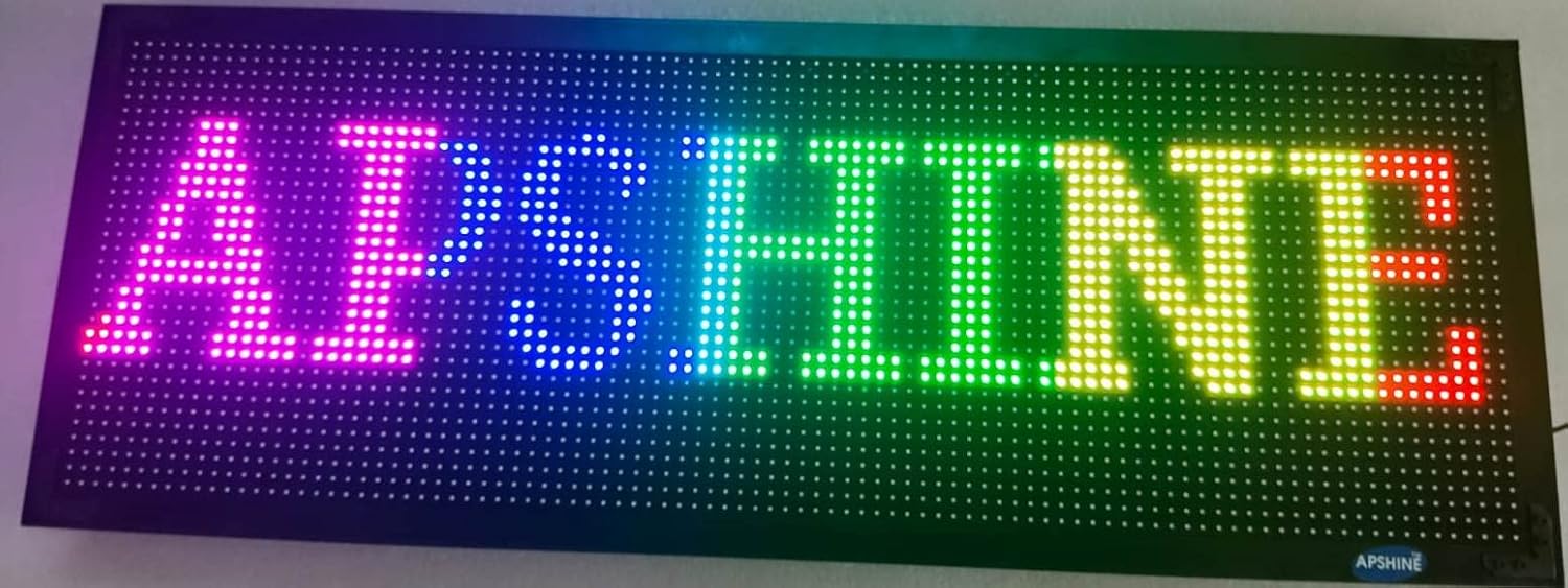 APSHINE P10 Led Moving / scrolling Messenger Advertising Display Board ...