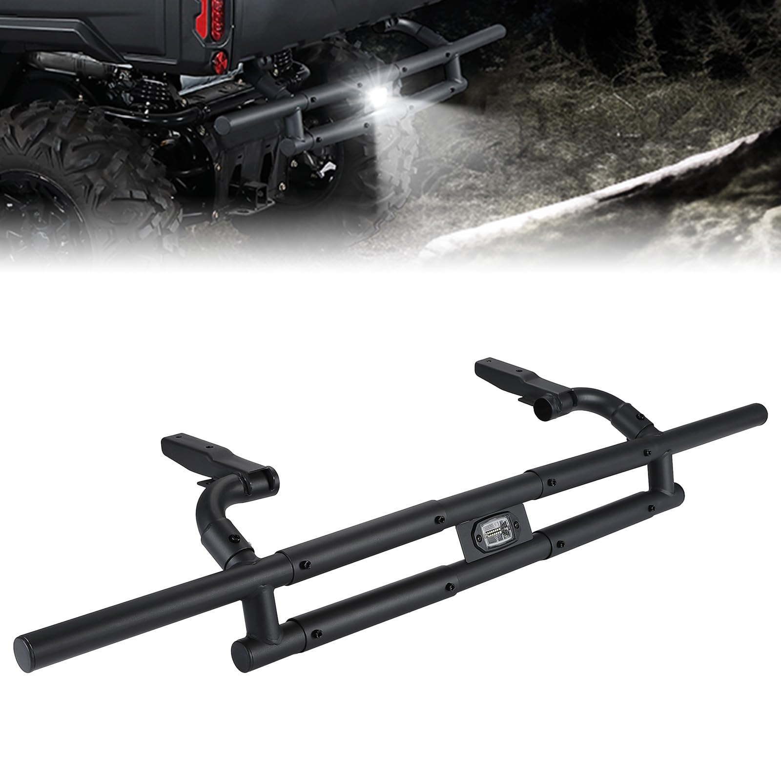 Amazon.com: KEMIMOTO UTV Rear Bumper with Light, Compatible with Can-Am ...