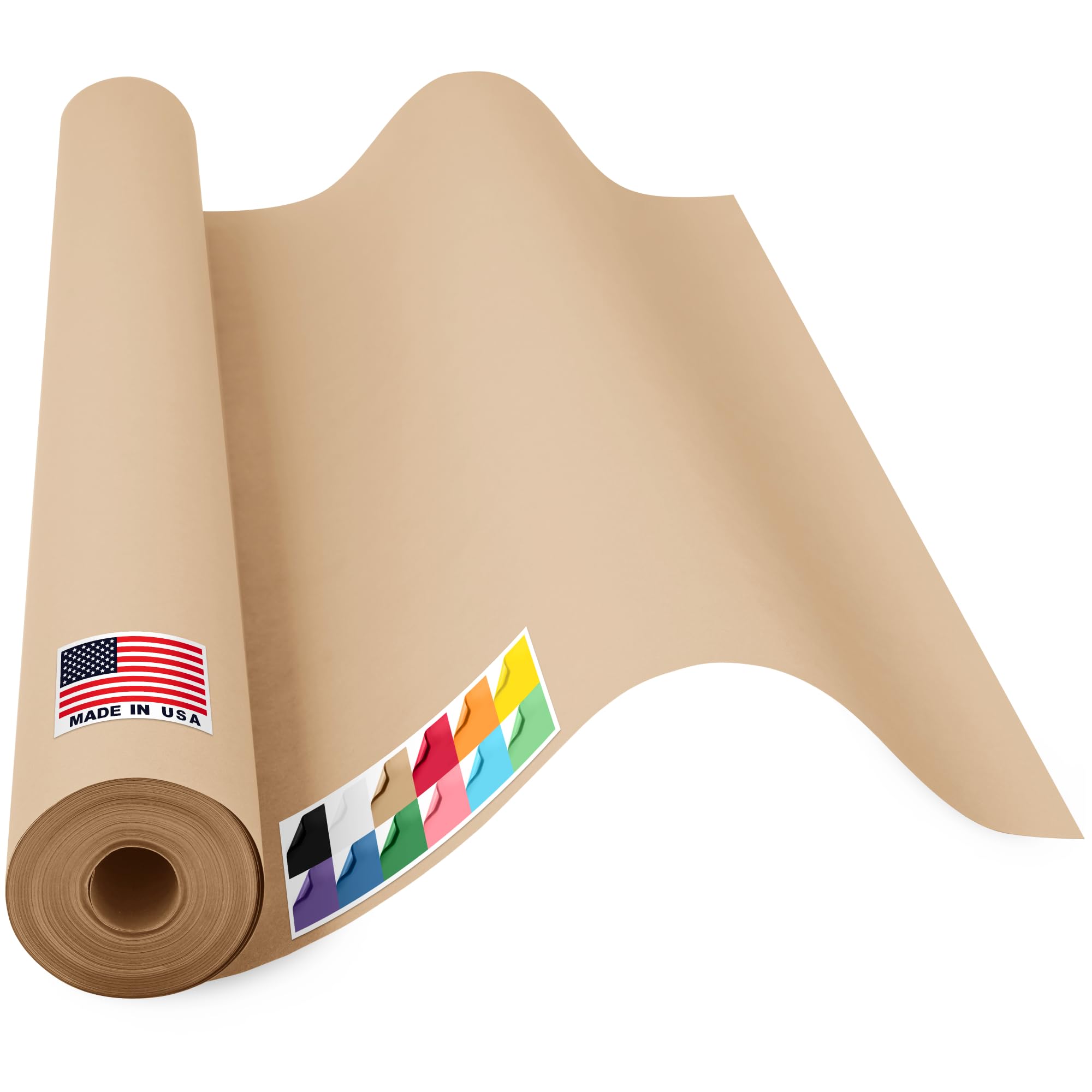 Amazon.com: Paclord USA Made 36" x 1200" Brown Kraft Paper Roll, 45 lbs ...