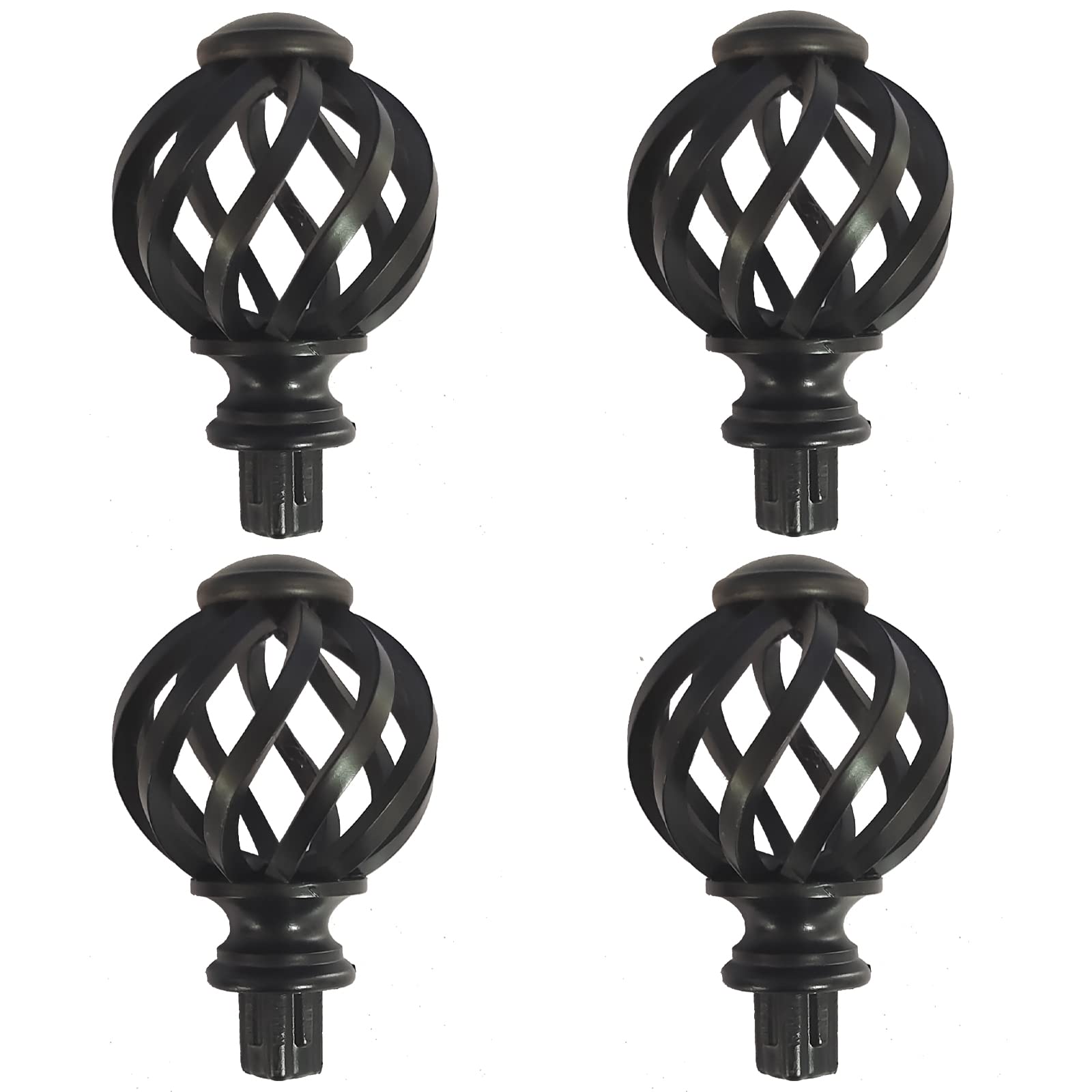 Amazon.com: Kowibcl Finials for Curtain Rods, 4 Pcs Curtain Rod Finials ...