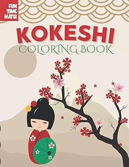 Kokeshi Dolls Coloring Book : Japanese dolls coloring book: Japanese ...