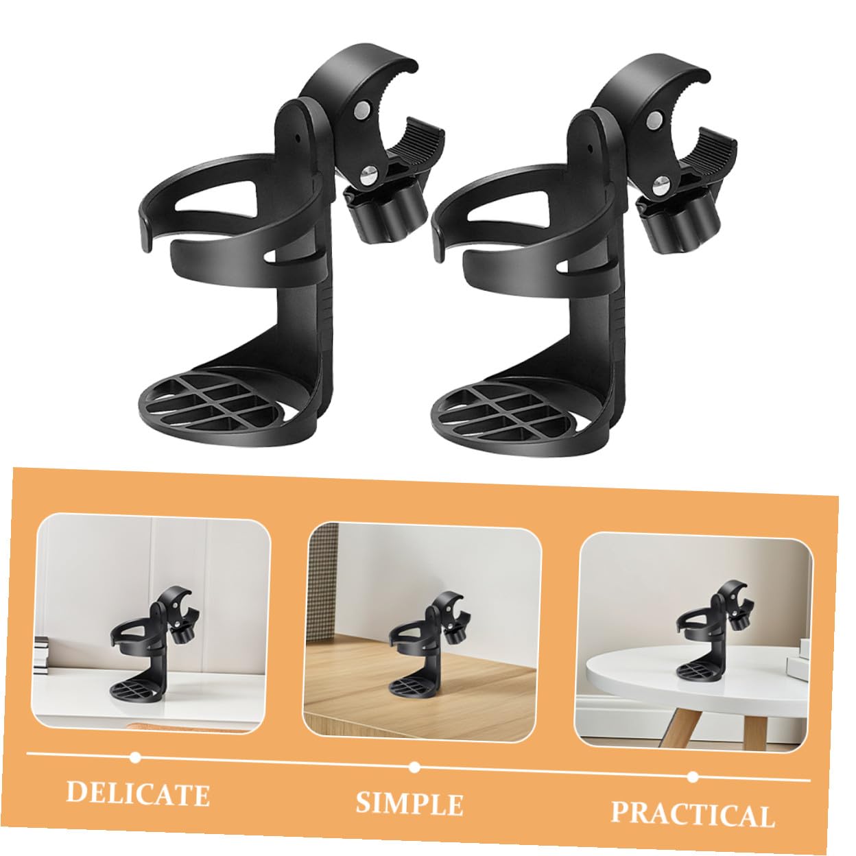 Snapklik.com : 2pcs Cup Holder For Wheelchairs Strollers Walkers Secure ...
