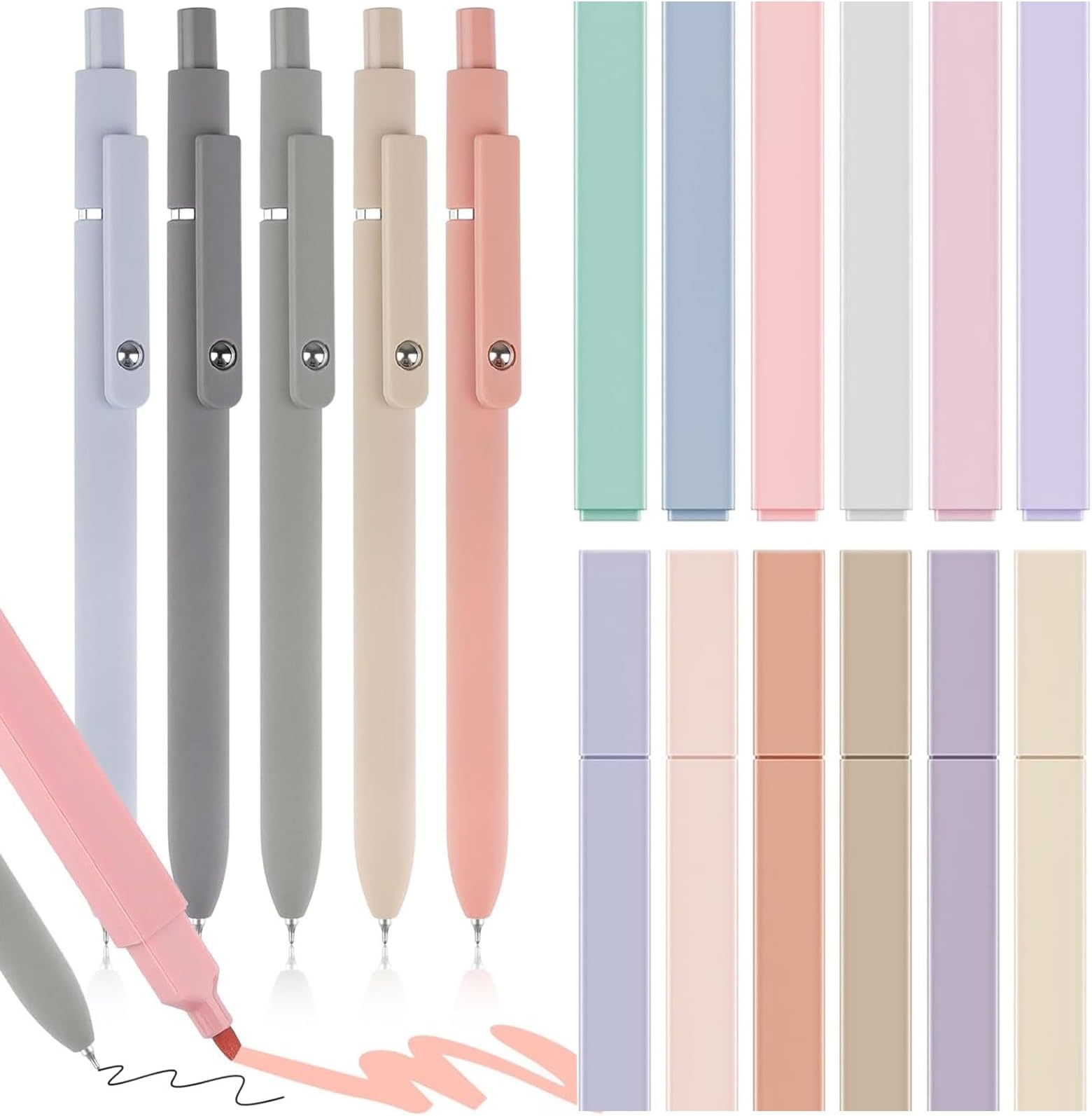 LWMTT Textmarker Pastell 12 Stück, Highlighter Pen Marker Pastell ...