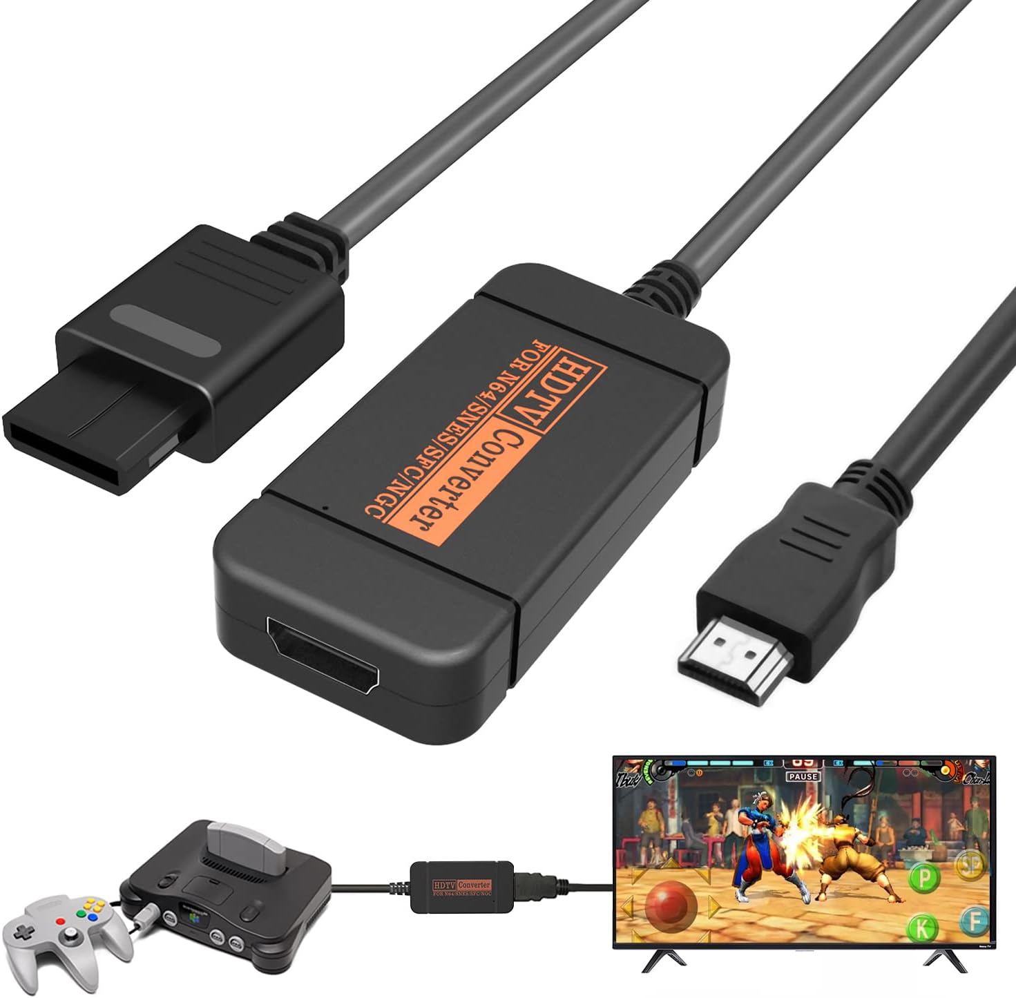 Amazon.com: E E·O·N GCHD Mk-II | Gamecube HD Adapter (Jet Black ...