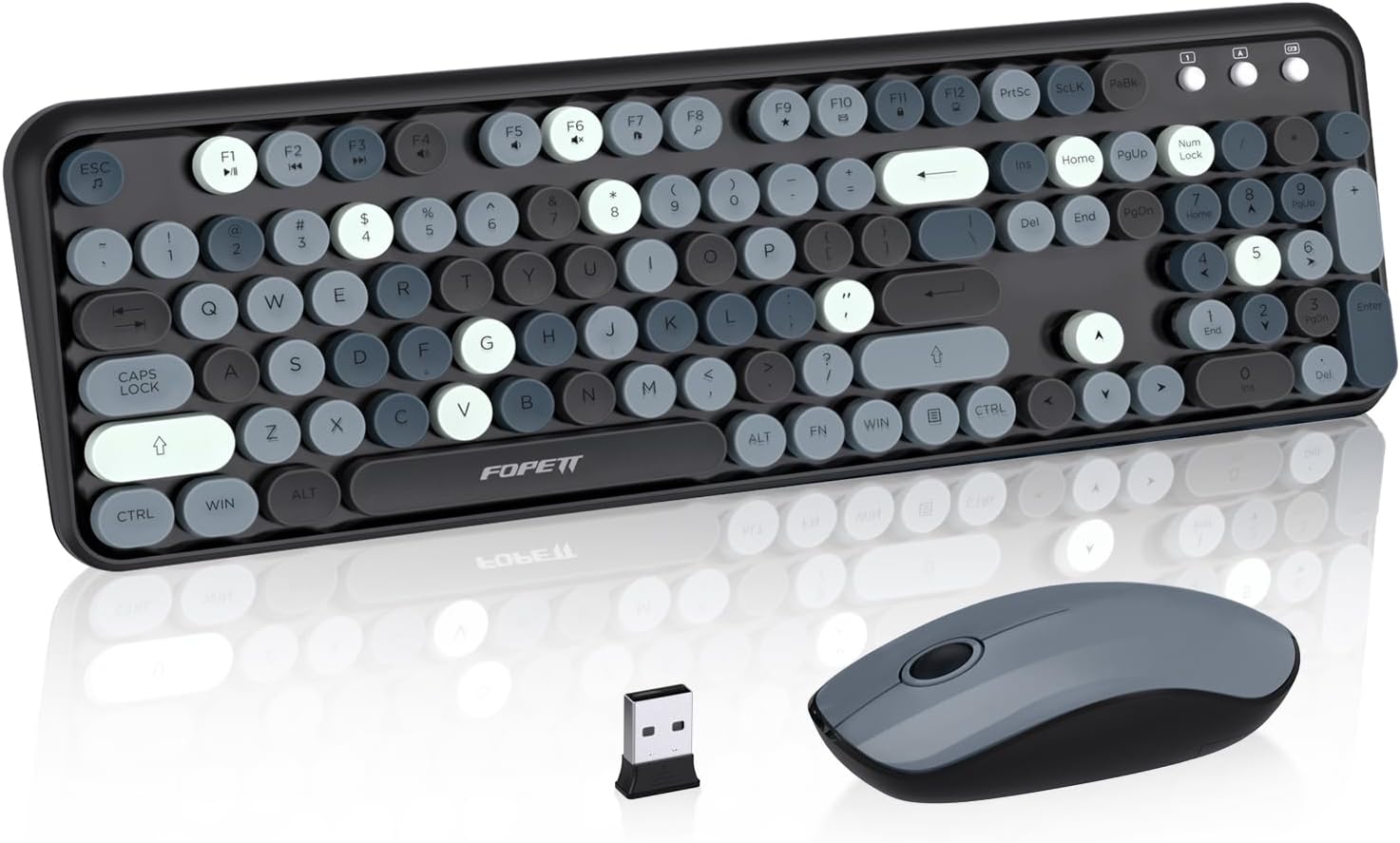 Amazon.com: Keyboard and Mouse Wireless,Wireless Retro Typewriter ...