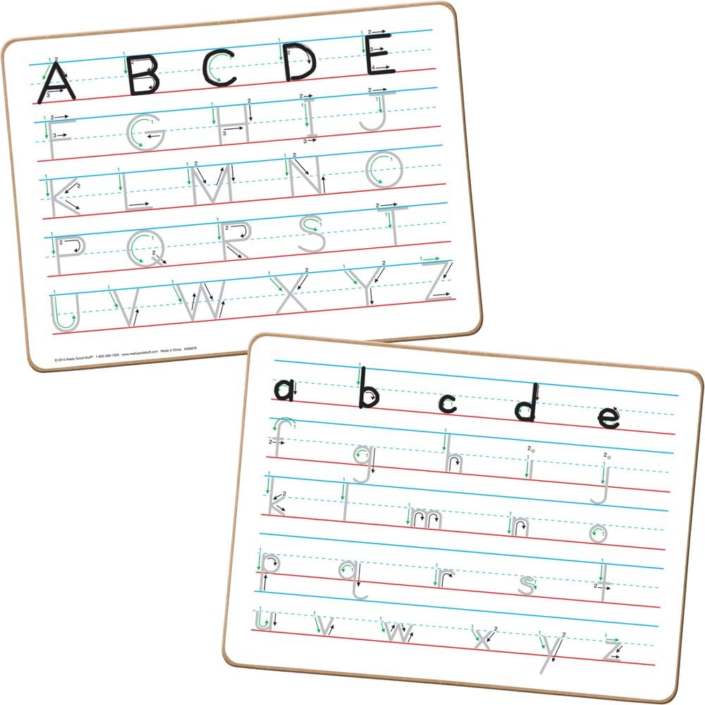 Amazon.com: Really Good Stuff Trace 'N' Erase Uppercase and Lowercase ...