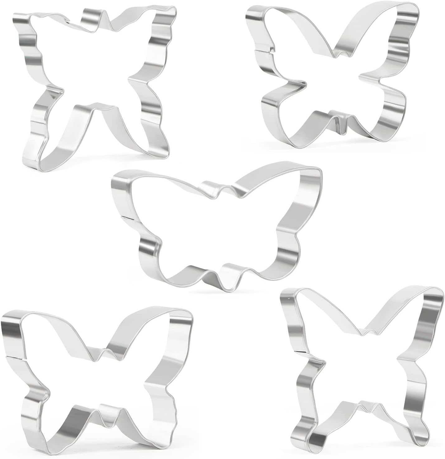 Butterfly Cookie Cutter Set of 2, Biscuit, Pastry, Fondant Clay Cutter ...