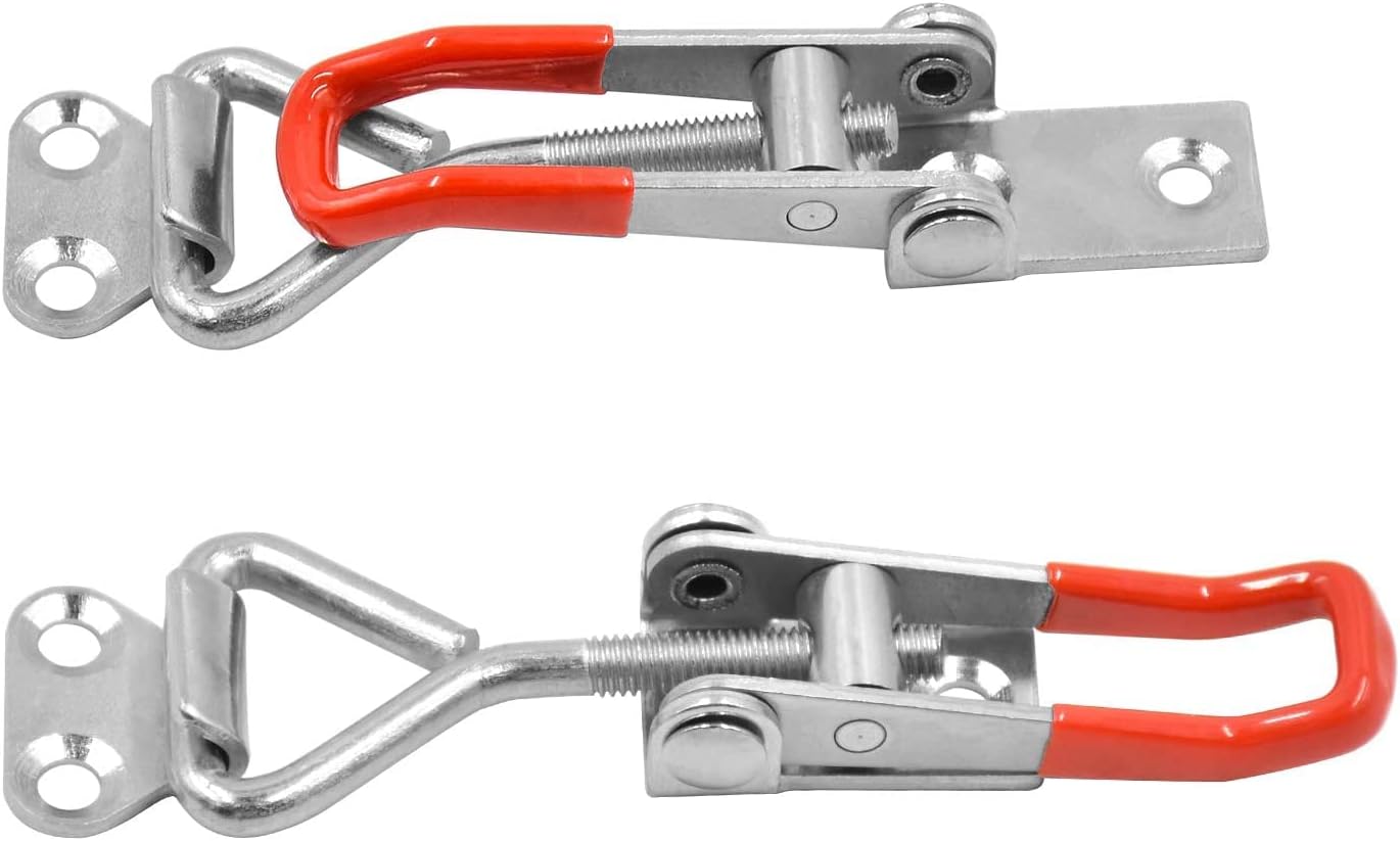 2 Pack Adjustable Toggle Clamp Latch with Screws, Holding Capacity 330 ...