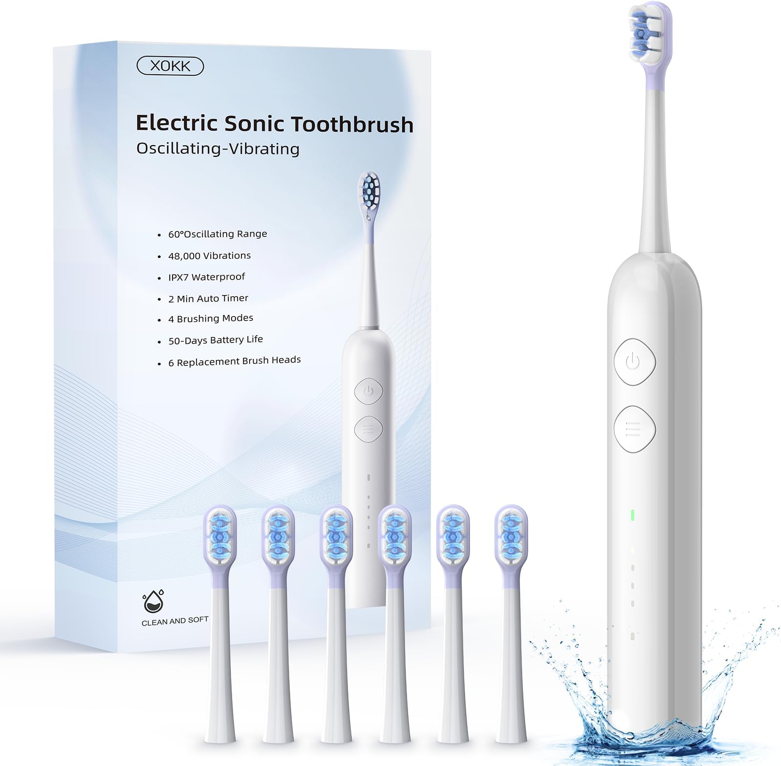 Amazon.com: Metal Electric Toothbrush with UV Mode, Vibration and ...
