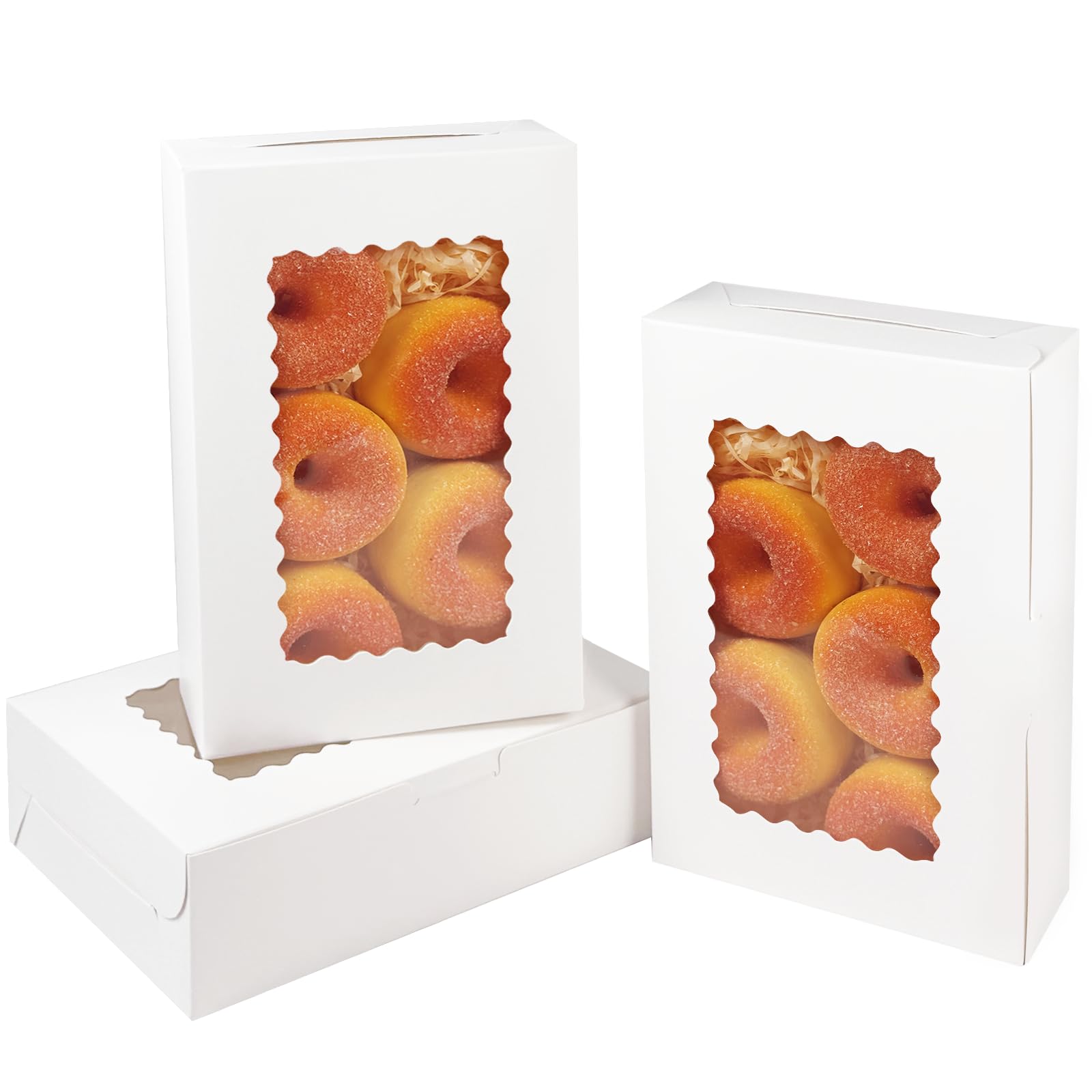 Snapklik.com : Qiqee 9x6x2.5 Inch White Cookie Box