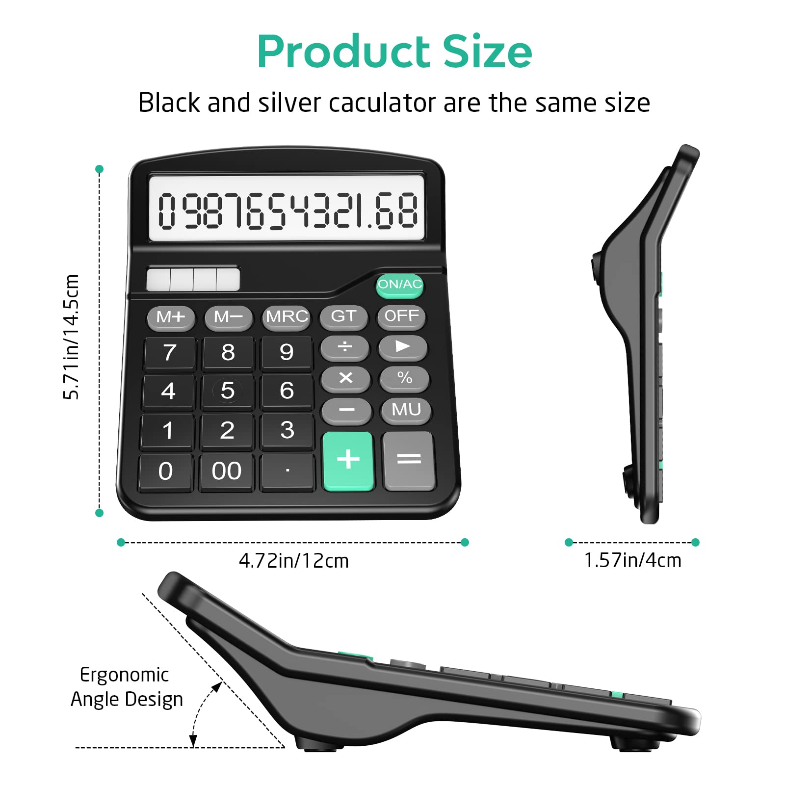 Snapklik.com : Calculator, Splaks Standard Functional Desktop Calculators Sola And AA Battery ...
