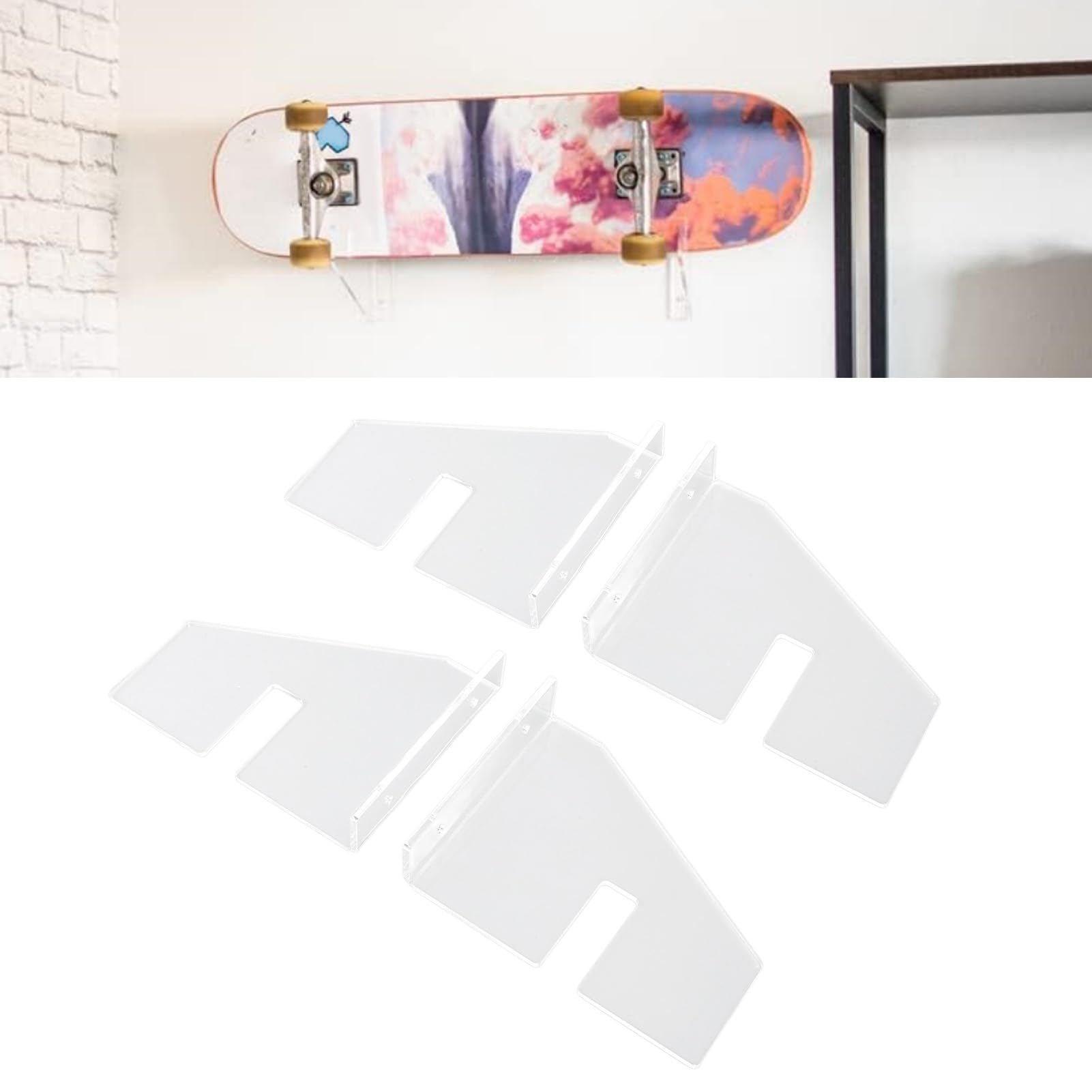Clear Skateboard Wall Mount Clear Acrylic Skateboard Wall Racks ...
