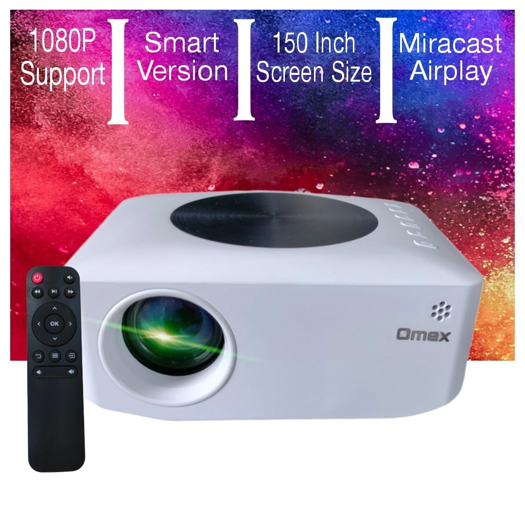 Omex Upgrade Advance Youtube Dlna Tv Wifi Smart Home Cinema Hd Projector (2500 Lm / 1 Speaker ...