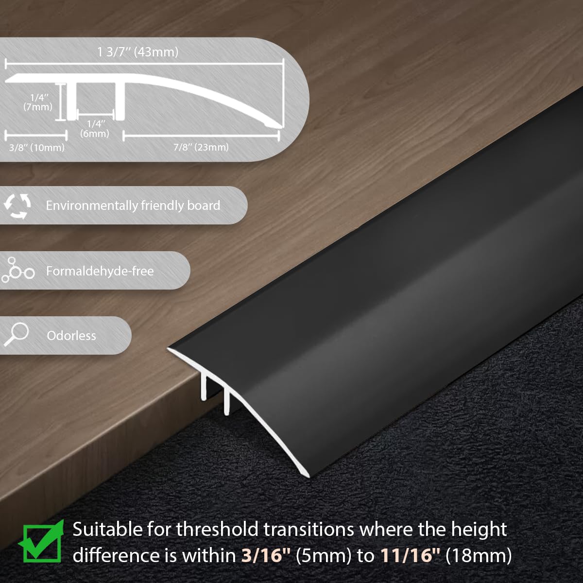 Aluminum Floor Transition Threshold Strip 36 inch by 1+3/4 inch,Gold ...