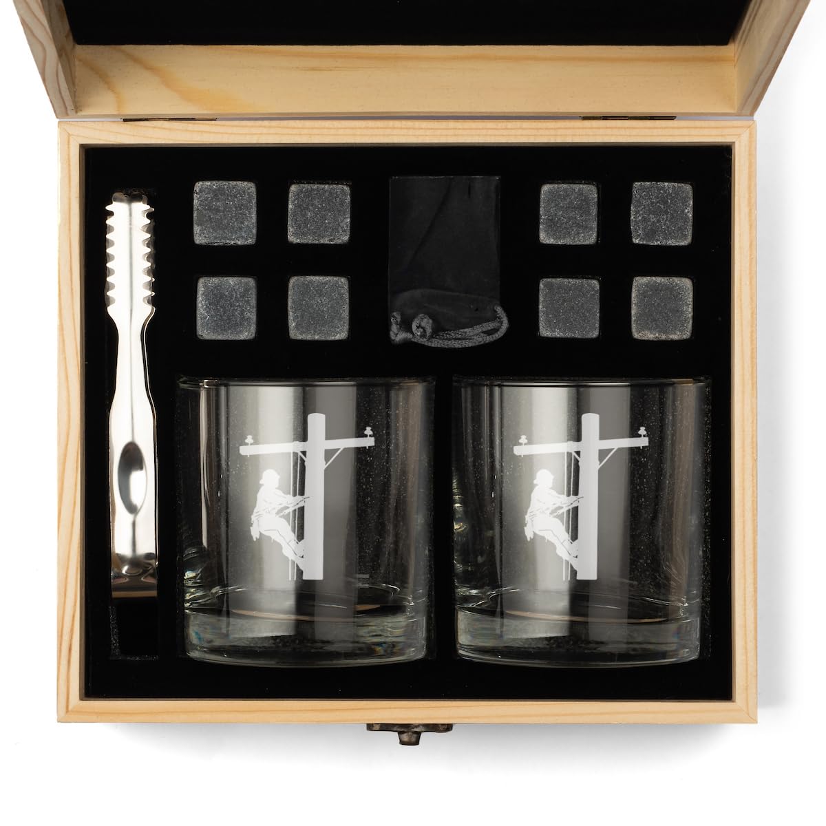 Amazon.com: Whiskey Glass Gift Box Set with Whiskey Stones and 2 Rocks ...