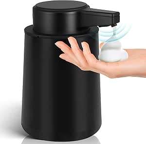 Amazon.com: Automatic Soap Dispenser Foaming Touchless: 9oz Plastic Black Modern Rechargeable ...