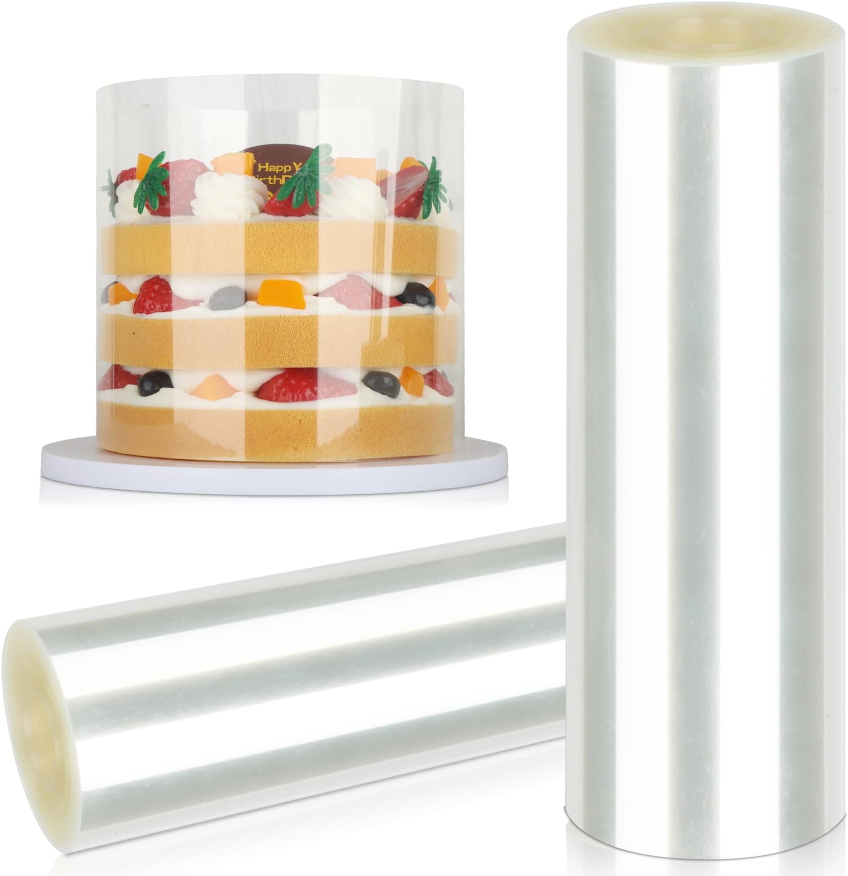 Amazon.com: Cake Collars 4 x 394inch - Transparent Cake Rolls, Clear ...