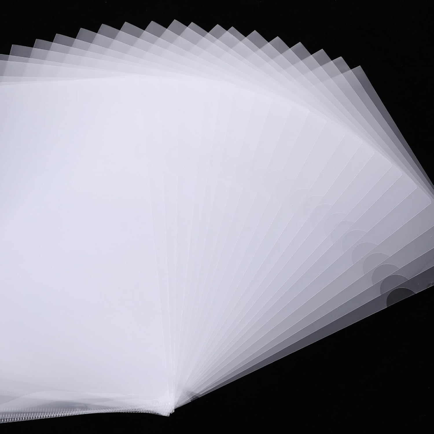 Amazon.com : 100Pcs Clear Folders for Documents Plastic L-Type Copy ...