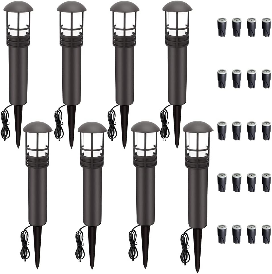 Paradise GL22627 Low Voltage Plastic 4W Path Light (Black, 12 Pack ...