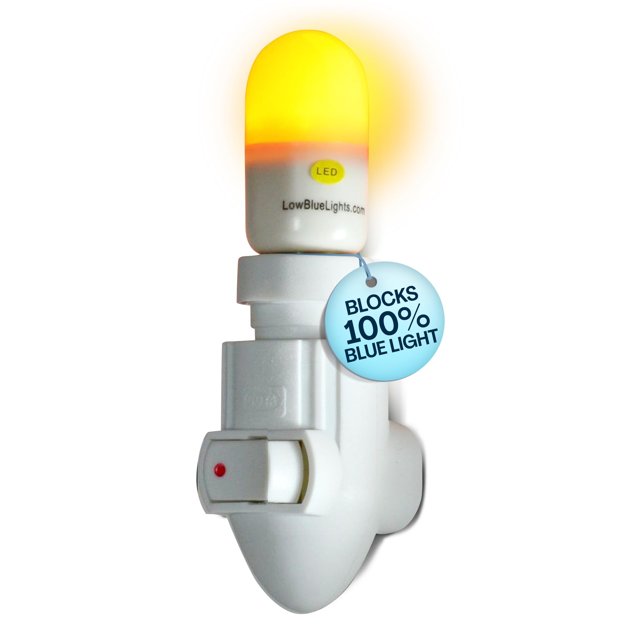 LowBlueLights Amber Night Light: 120V Plug-in LED Blocks 100% Blue ...
