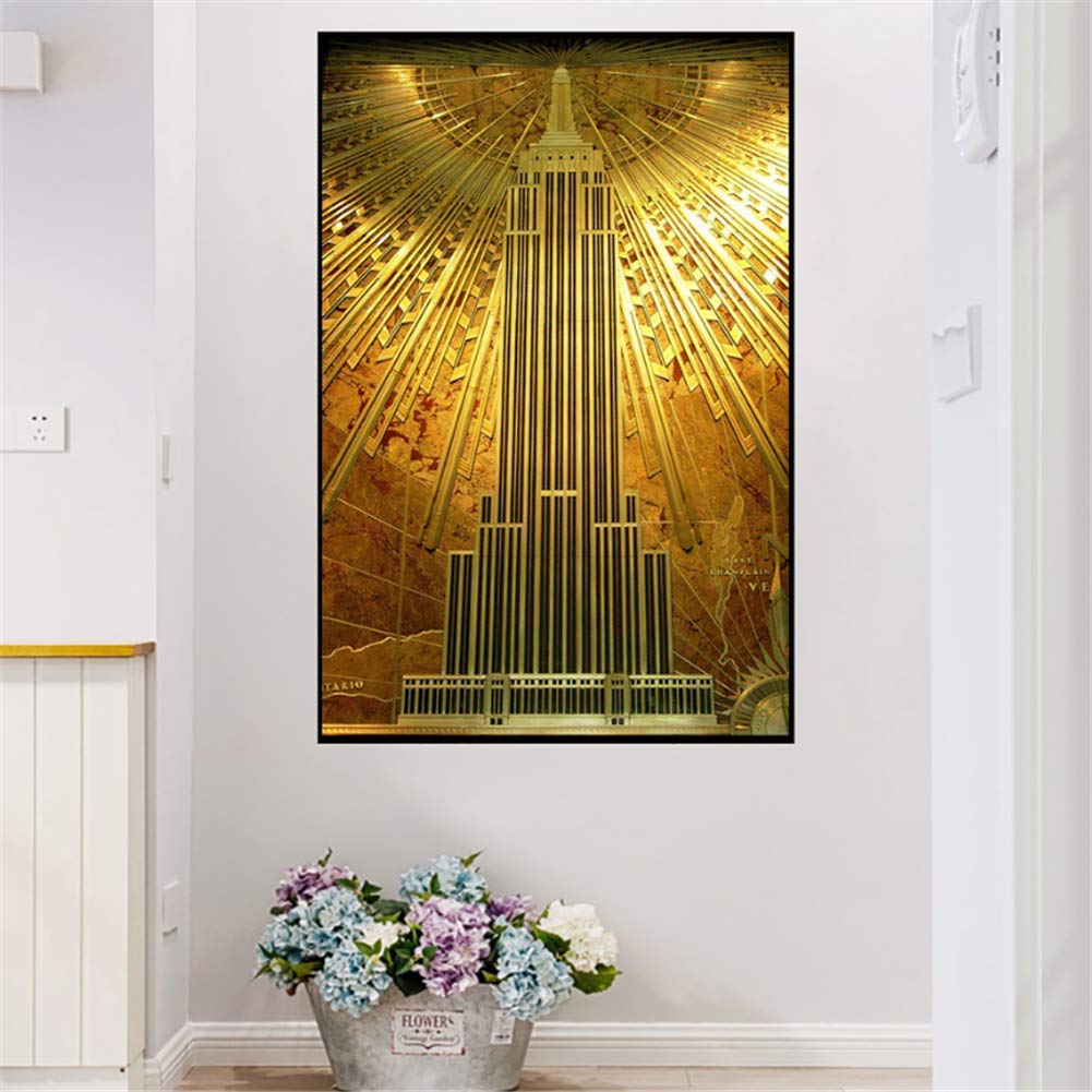 Empire State Building Art Deco Poster Empire State Building