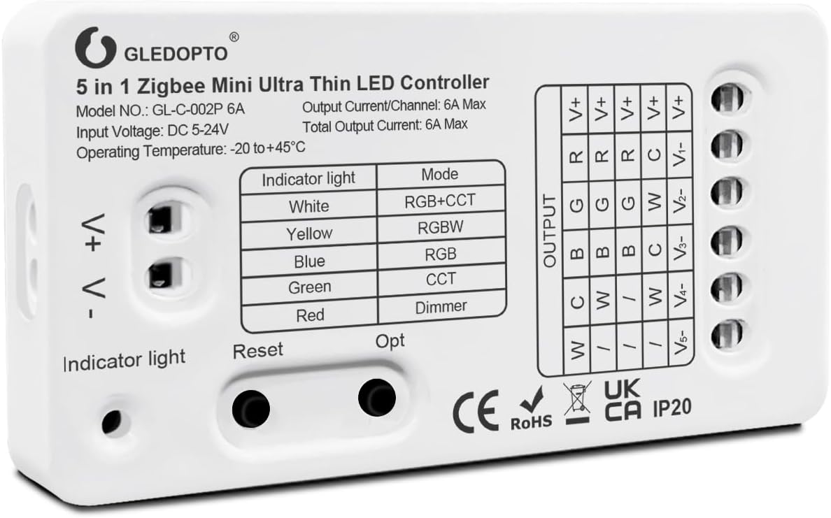 Amazon.com: GIDEALED Smart ZigBee 3.0 LED Controller 5 in 1,Require ...