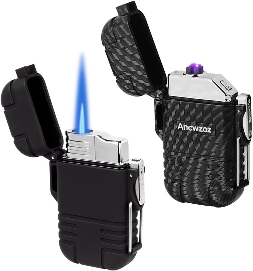 Amazon.com: 2 psc lighters USB lighters and Butane lighters are ...