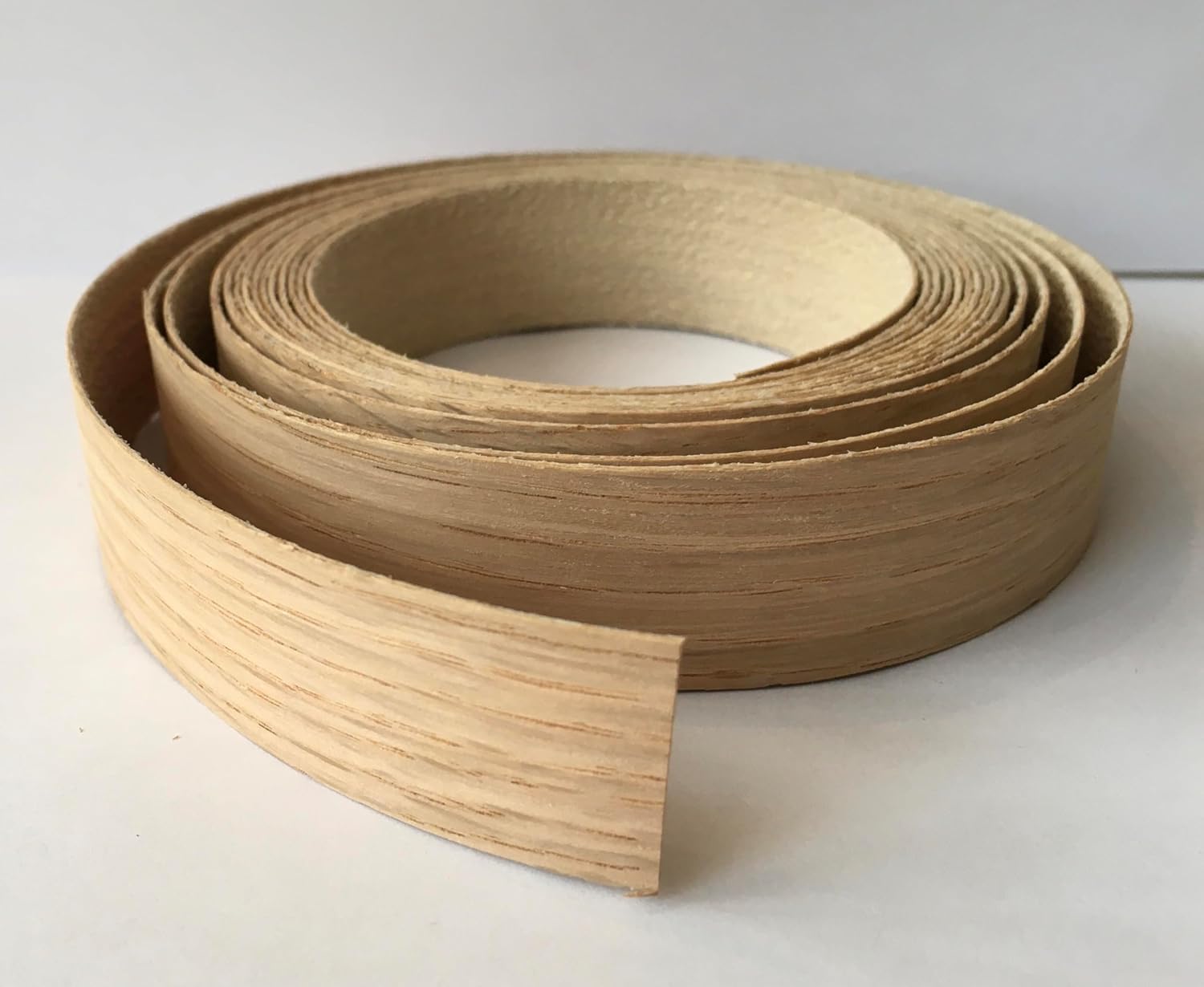 Vale Veneers Pre Glued Iron on Oak Wood Veneer Edging Tape 25mm Wide x ...