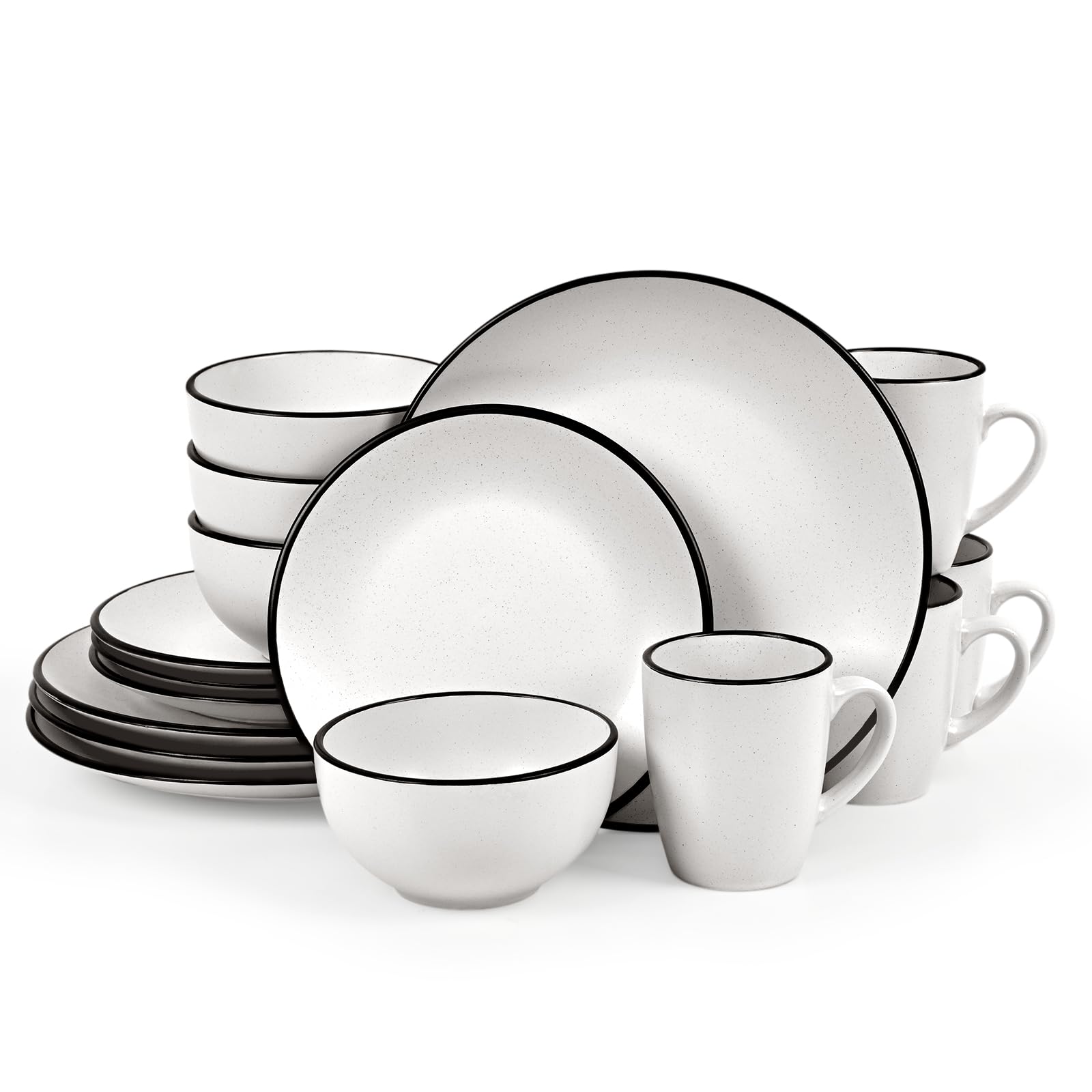 Amazon.com | Homlouue Dinnerware Sets, 16 Pieces Stoneware Dinnerware ...