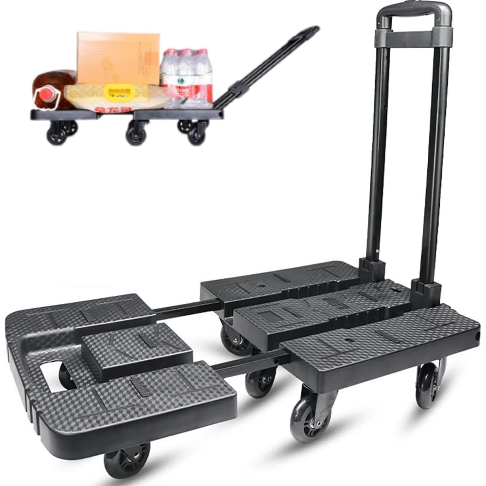 Buy Decostatue Folding Hand Push Cart Dolly with Handle Truck Platform ...