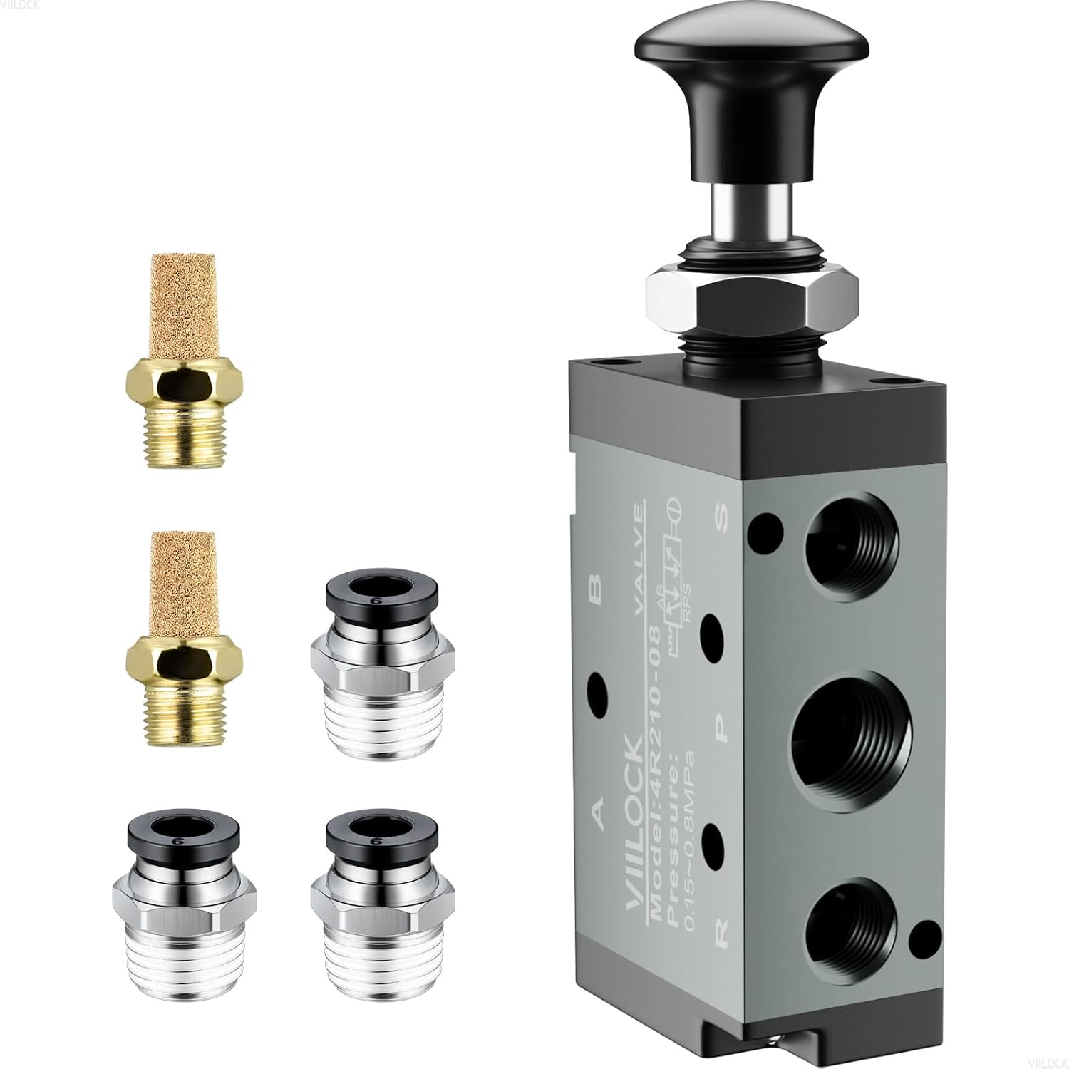 Amazon.com: VIILOCK Pneumatic Air Hand Lever Valve, 5 Way 2 Position 1/4”NPT Solenoid Valve ...