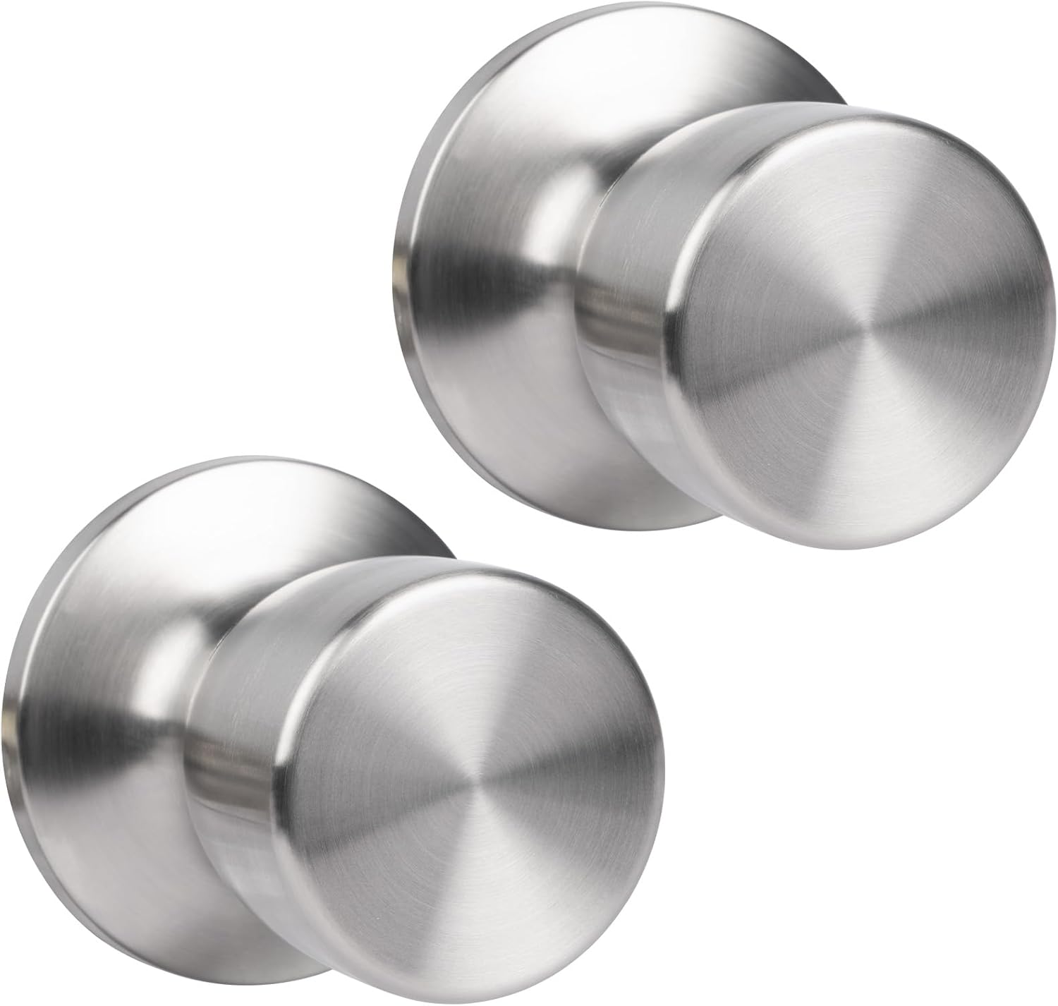 HOSOM 2 Pack Dummy Door Knobs, Keyless Closet Door Knobs Satin Nickel ...