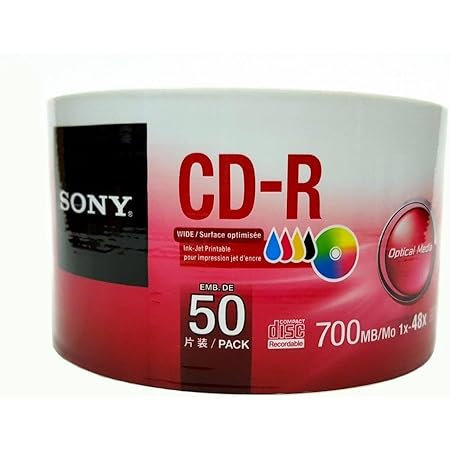 Amazon.com: Sony 25CRM80XS CD-R Audio Color in Color Slim Jewel Cases ...