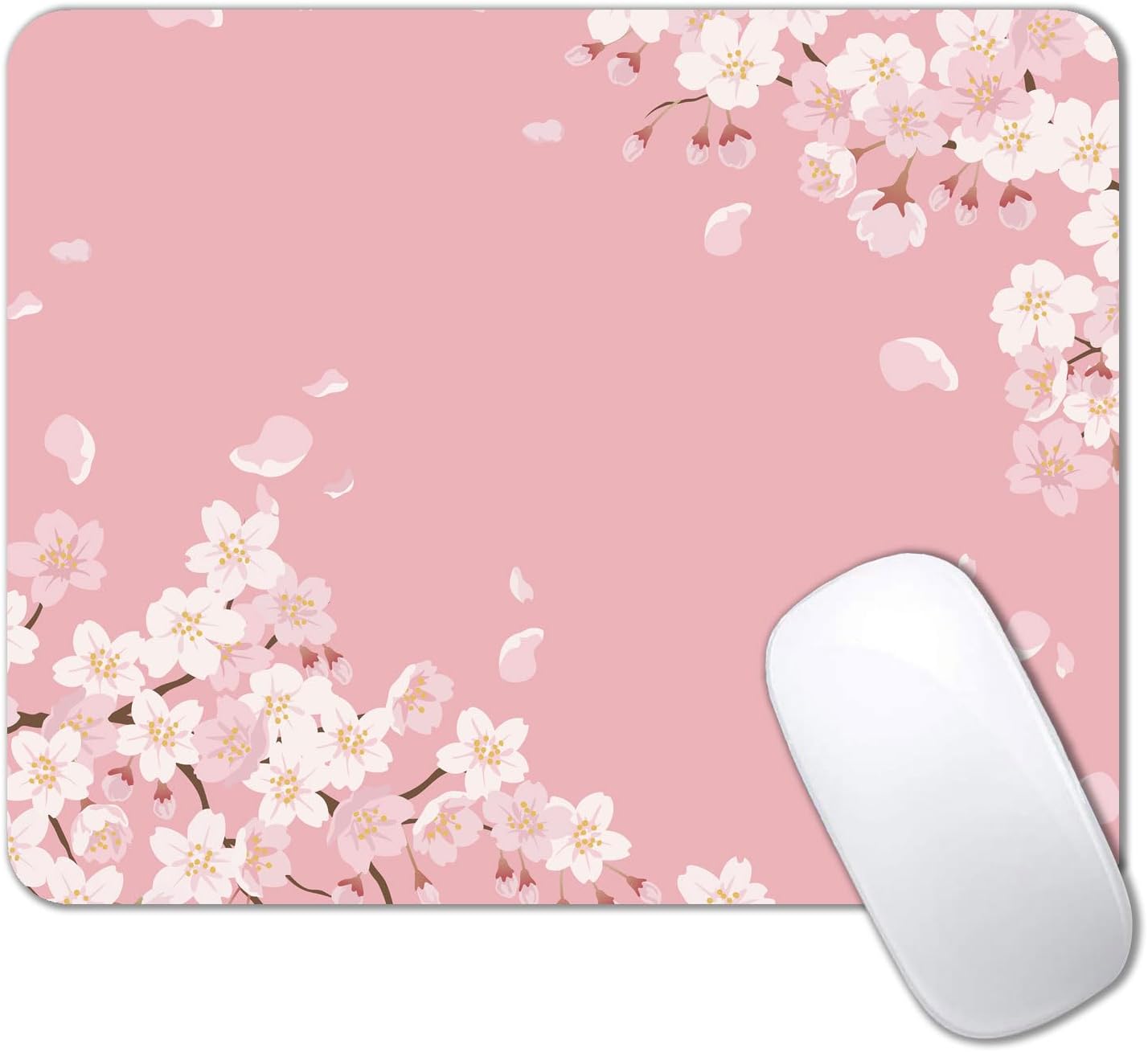 IMAYONDIA Cute Pink Mouse Pad, Floral Flowers Mouse Pad, Sakura Cherry ...