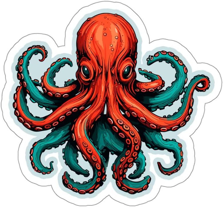 Amazon.com: Octopus Sticker Window Vintage Decal Vinyl Small Waterproof ...