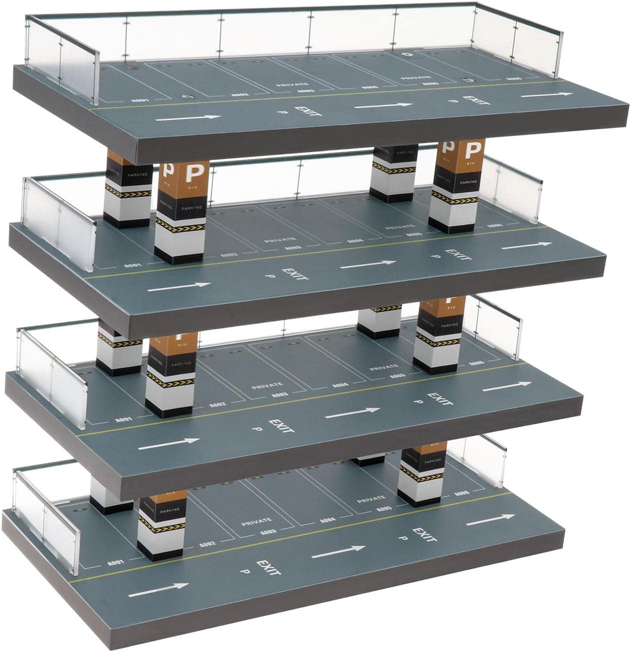 Amazon.com: 1/64 Diecast Car Display Case with Car Parking Scene, Car ...