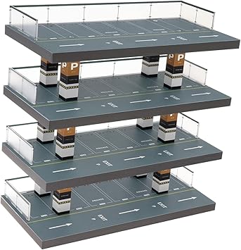 Amazon.com: 1/64 Diecast Car Display Case with Car Parking Scene, Car ...