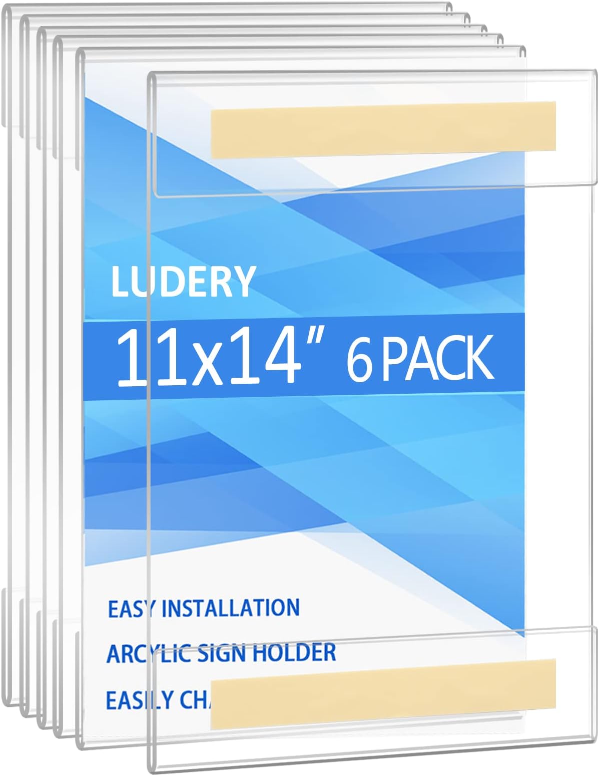 Amazon.com : KSacry 20 Pcs Acrylic Sign Holder 8.5 x 11, Vertical Wall ...