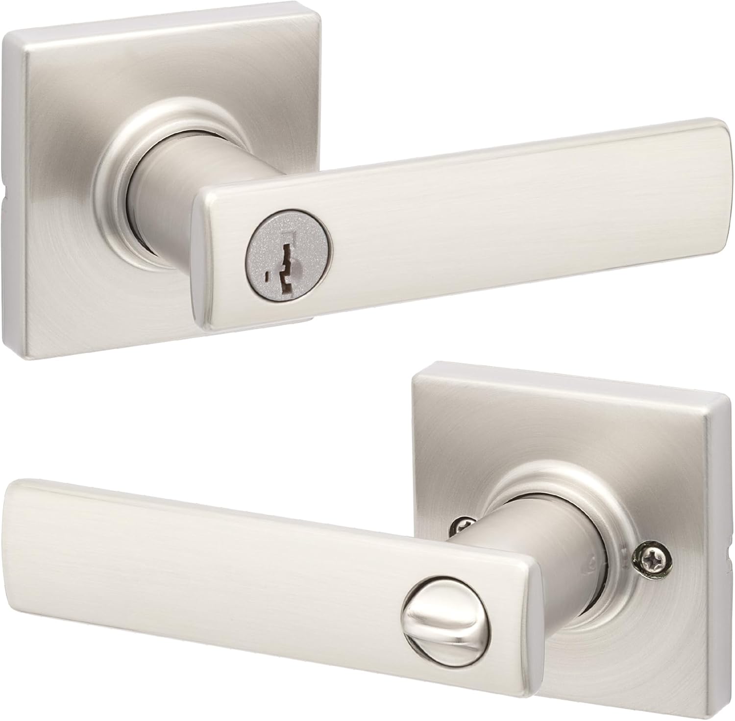 Kwikset Breton Entry Door Handle with Lock and Key, Secure Keyed ...