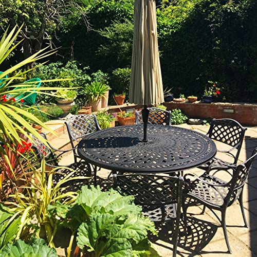 Buy Frances 150 cm Round 6 Seater Garden Table, by Lazy Susan | 60cm ...