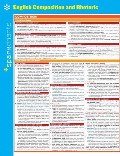 English Composition and Rhetoric SparkCharts by SparkNotes (February 4 ...