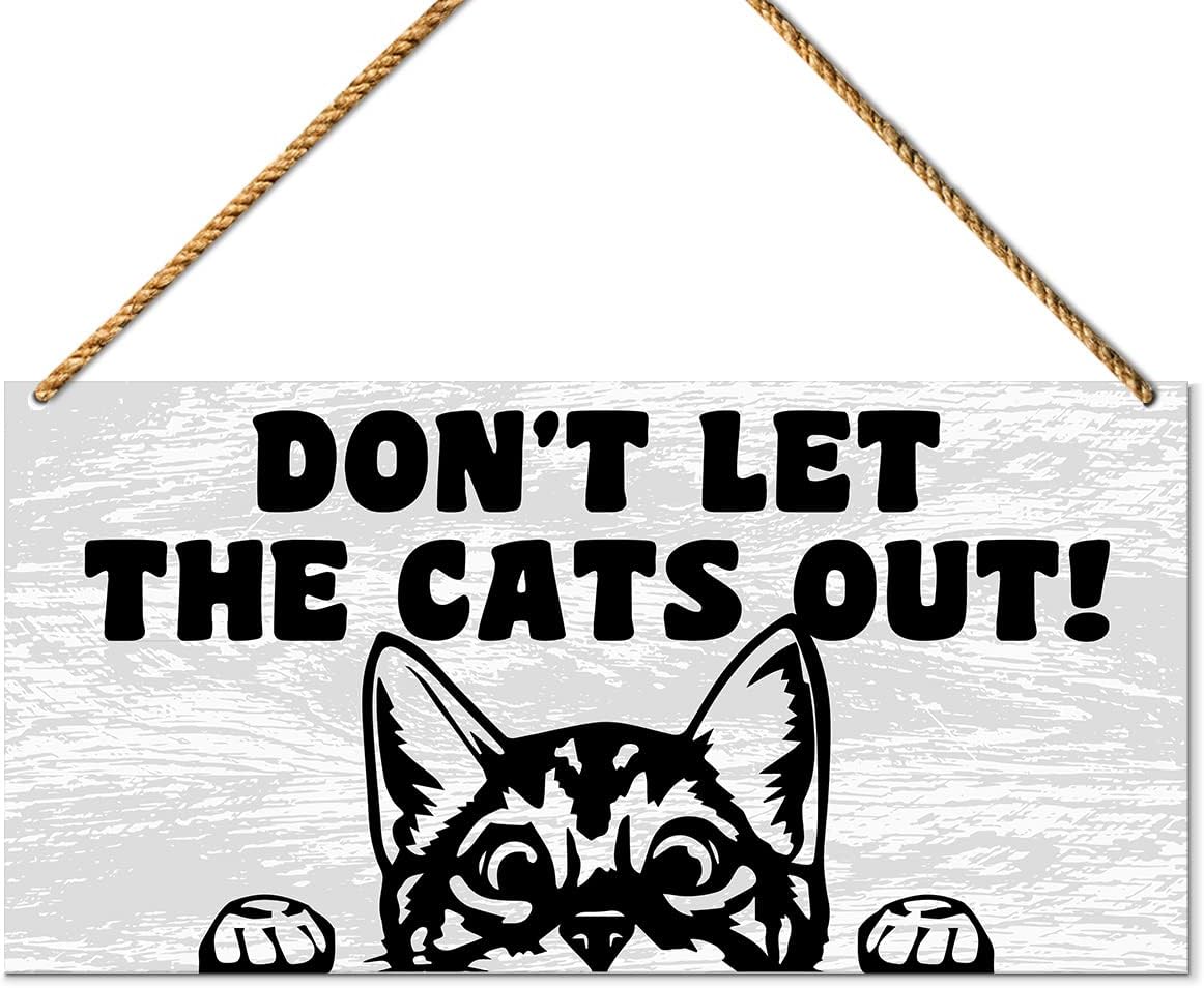 Amazon.com: GRAPHICS & MORE Black and White Cat Do Not Disturb Plastic ...