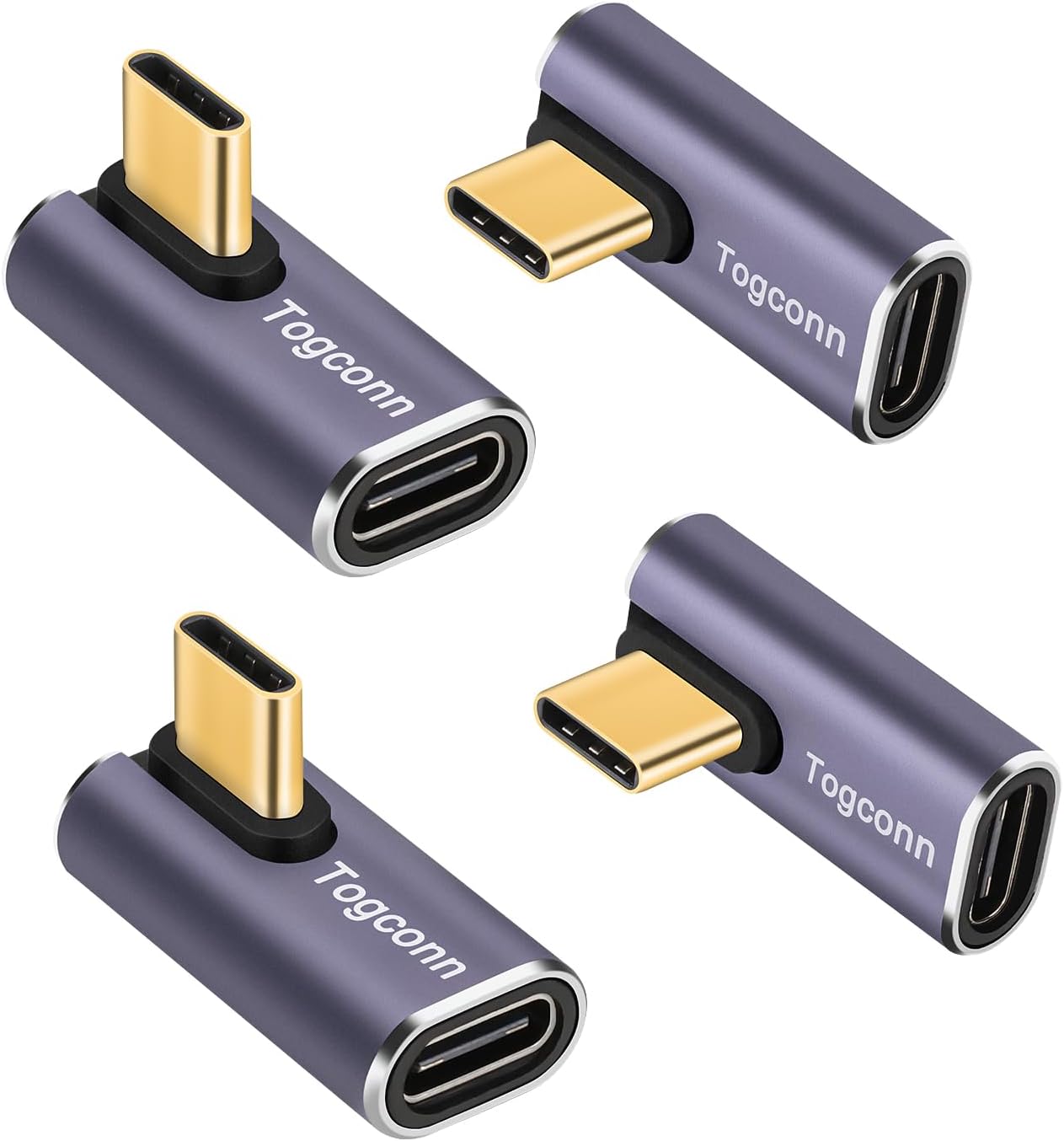 Amazon.com: AuviPal 240W USB C 90 Degree Adapter (2 Pack), 40Gbps USB C ...