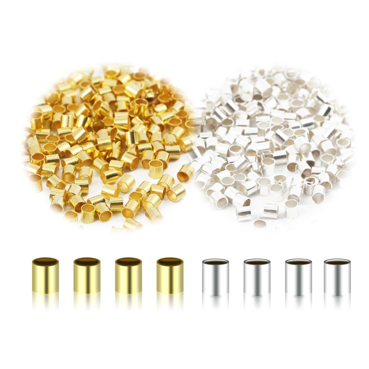 Amazon.com: 1000PCS Crimping Beads for Jewelry Making,2mm Bead Stopper ...
