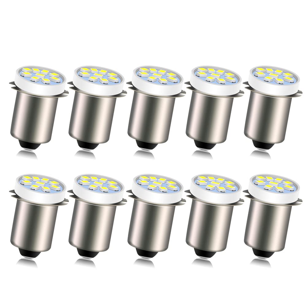 Amazon.com: Ruiandsion P13.5S LED Flashlight Bulb 3V White 2016 9SMD ...